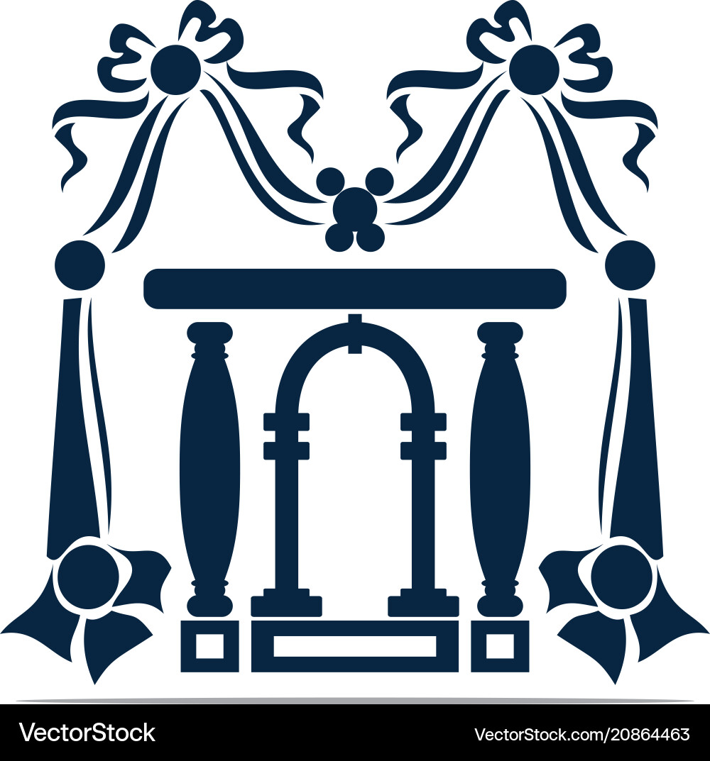 Hall event logo design template Royalty Free Vector Image