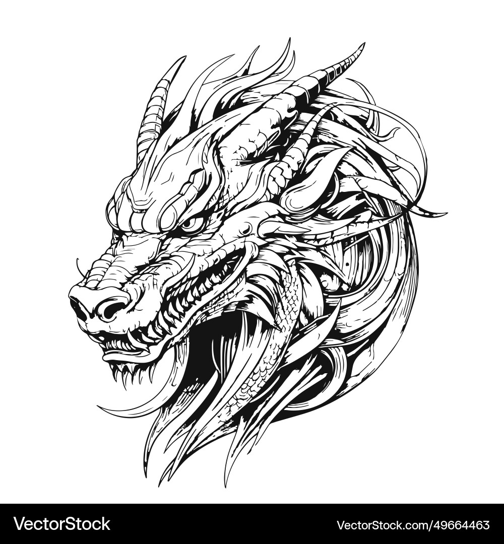 Hand drawn engraving pen and ink Royalty Free Vector Image