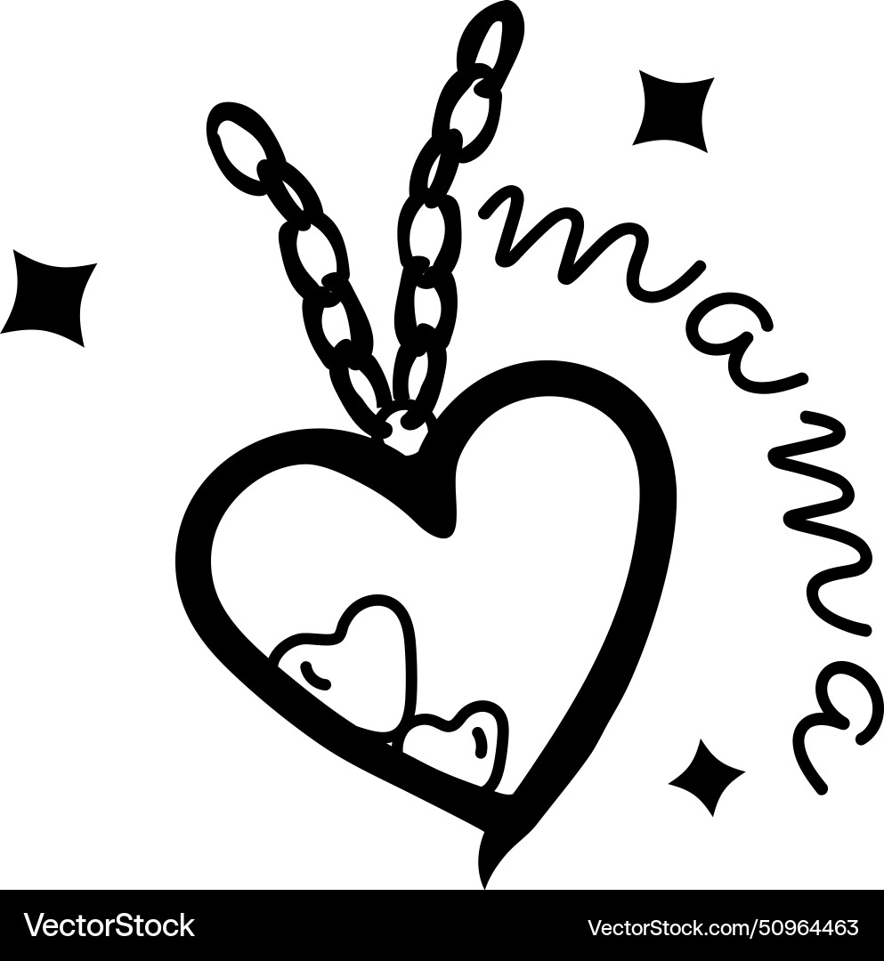 Heart pendant Royalty Free Vector Image - VectorStock