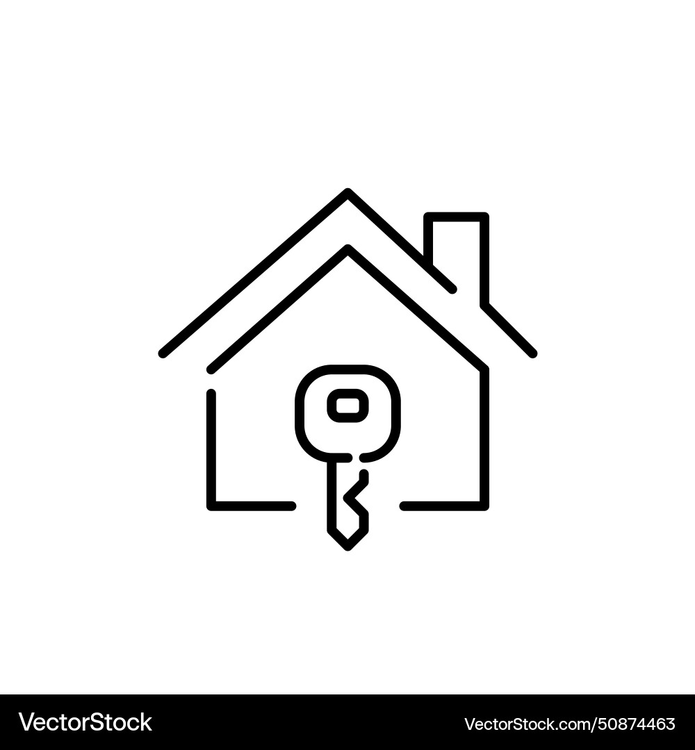 House and key ownership secure entry Royalty Free Vector