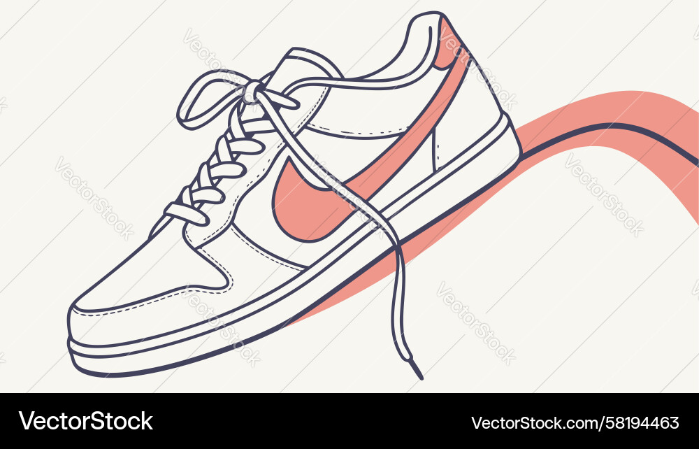 Modern Running Shoe Graphic Royalty Free Vector Image