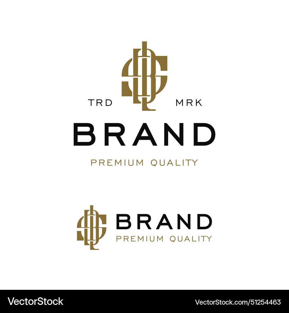 Monogram initial letter dsl logo template Vector Image