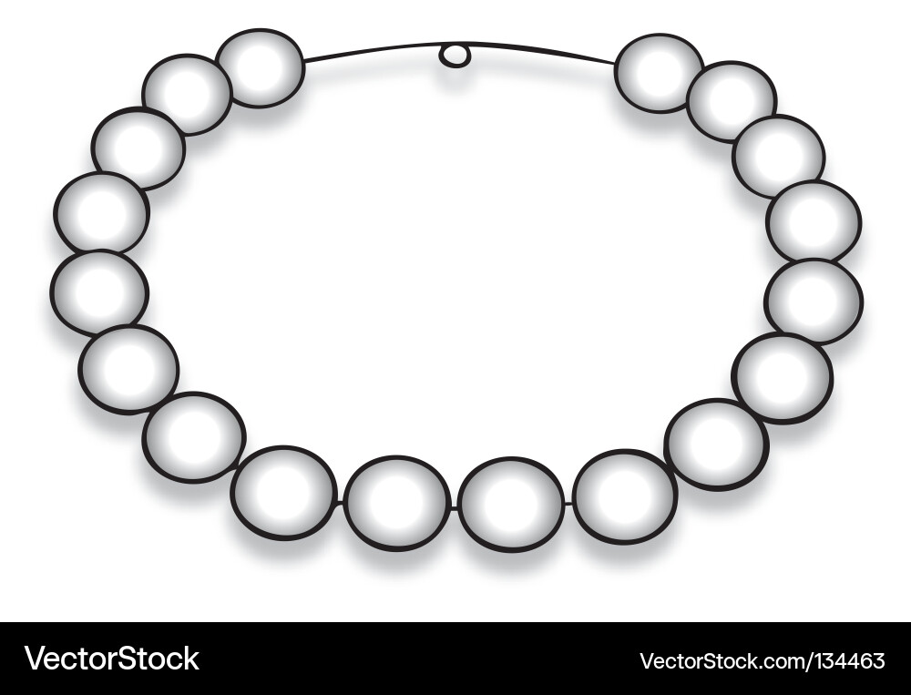 Necklace pearl Royalty Free Vector Image - VectorStock