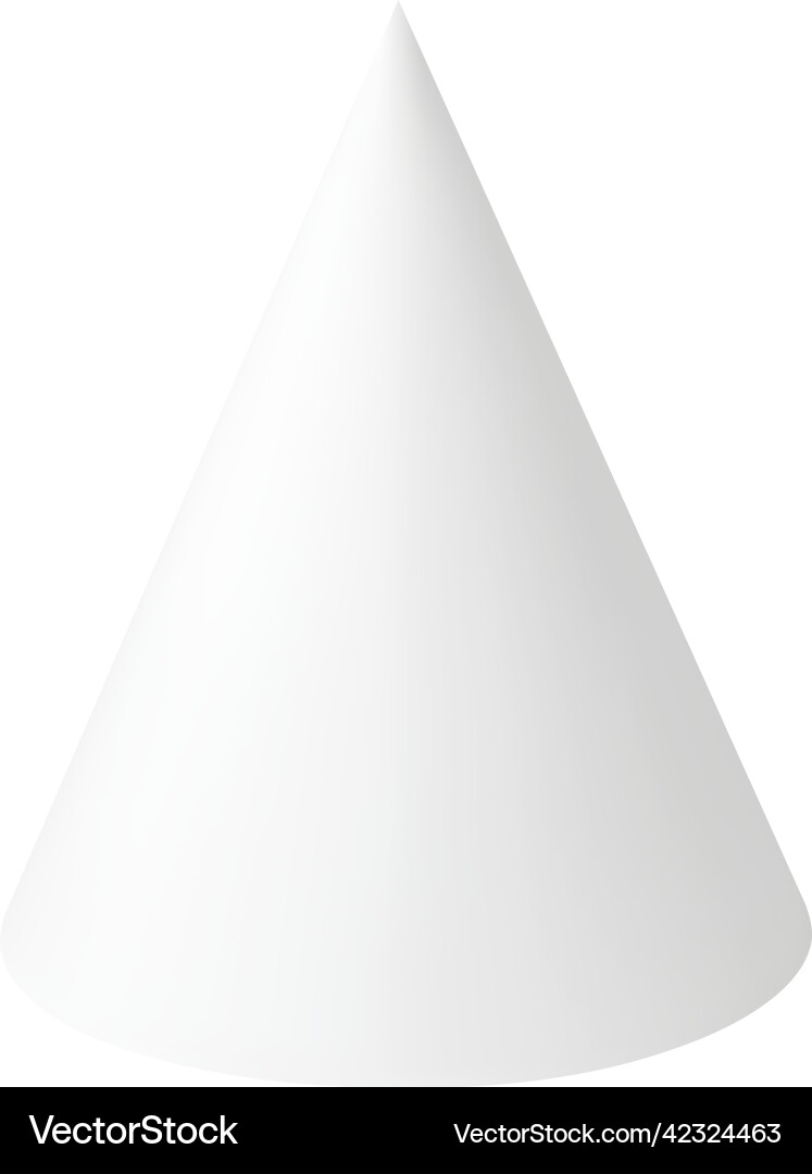 Realistic cone Royalty Free Vector Image - VectorStock