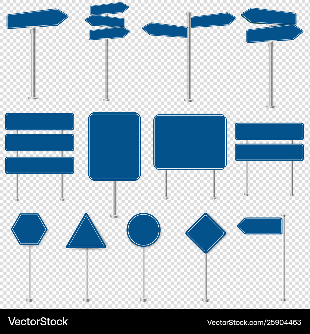 Traffic Signs Collection Royalty Free Vector Image