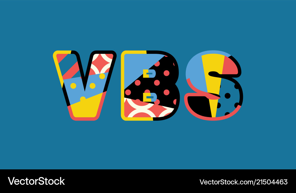 Vbs concept word art Royalty Free Vector Image