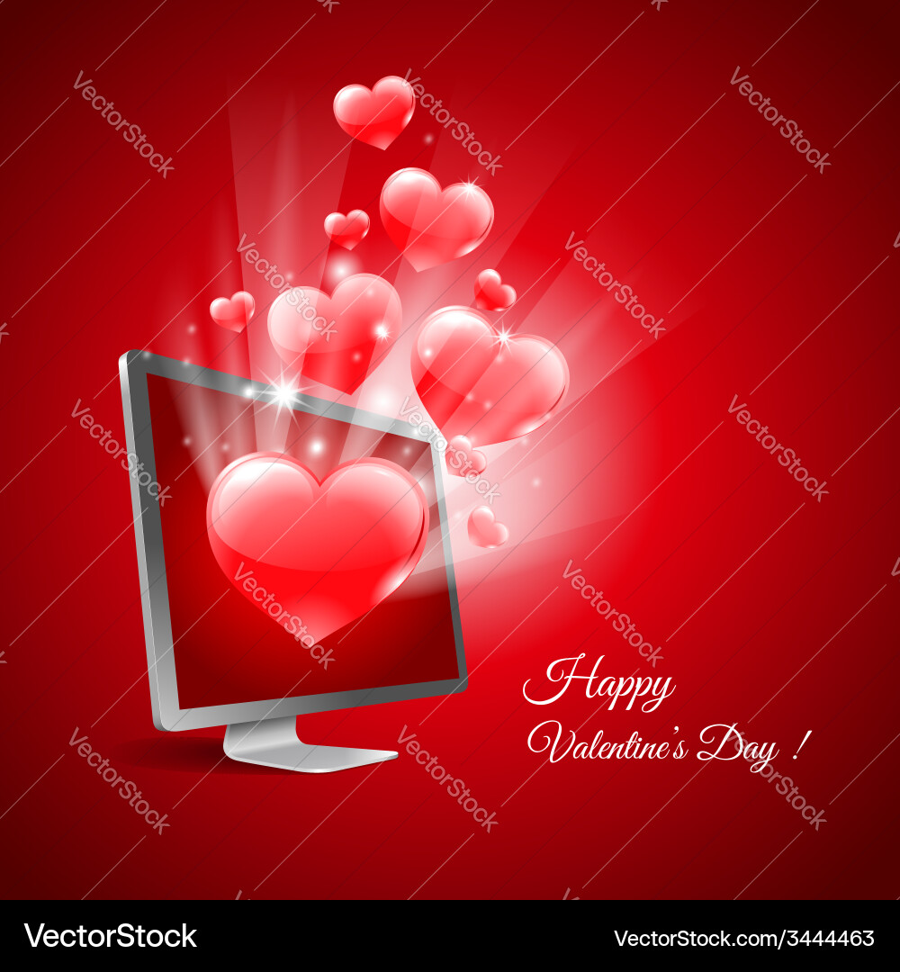 Virtual love Royalty Free Vector Image - VectorStock