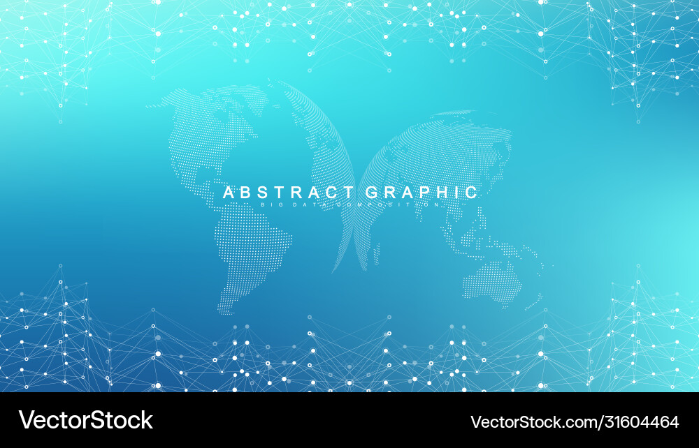 Big data visualization background graphic Vector Image