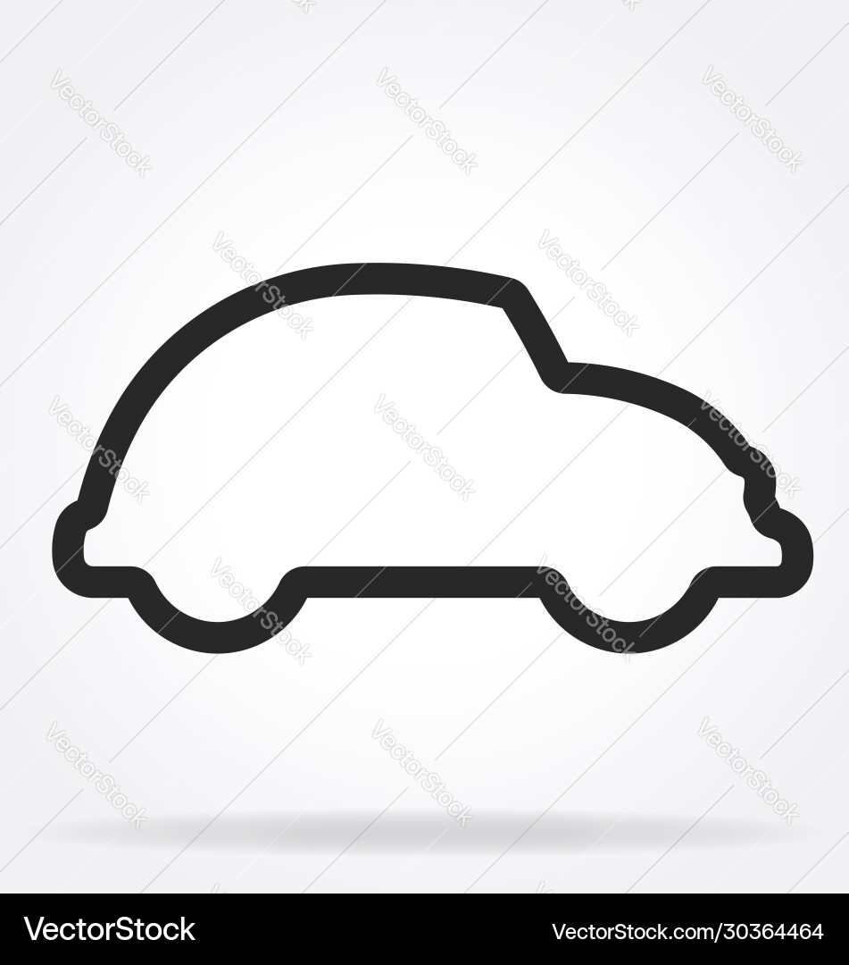 Cartoon car outline Royalty Free Vector Image - VectorStock