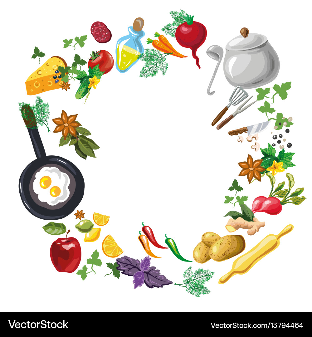 Cooking class or menu flayer template Royalty Free Vector