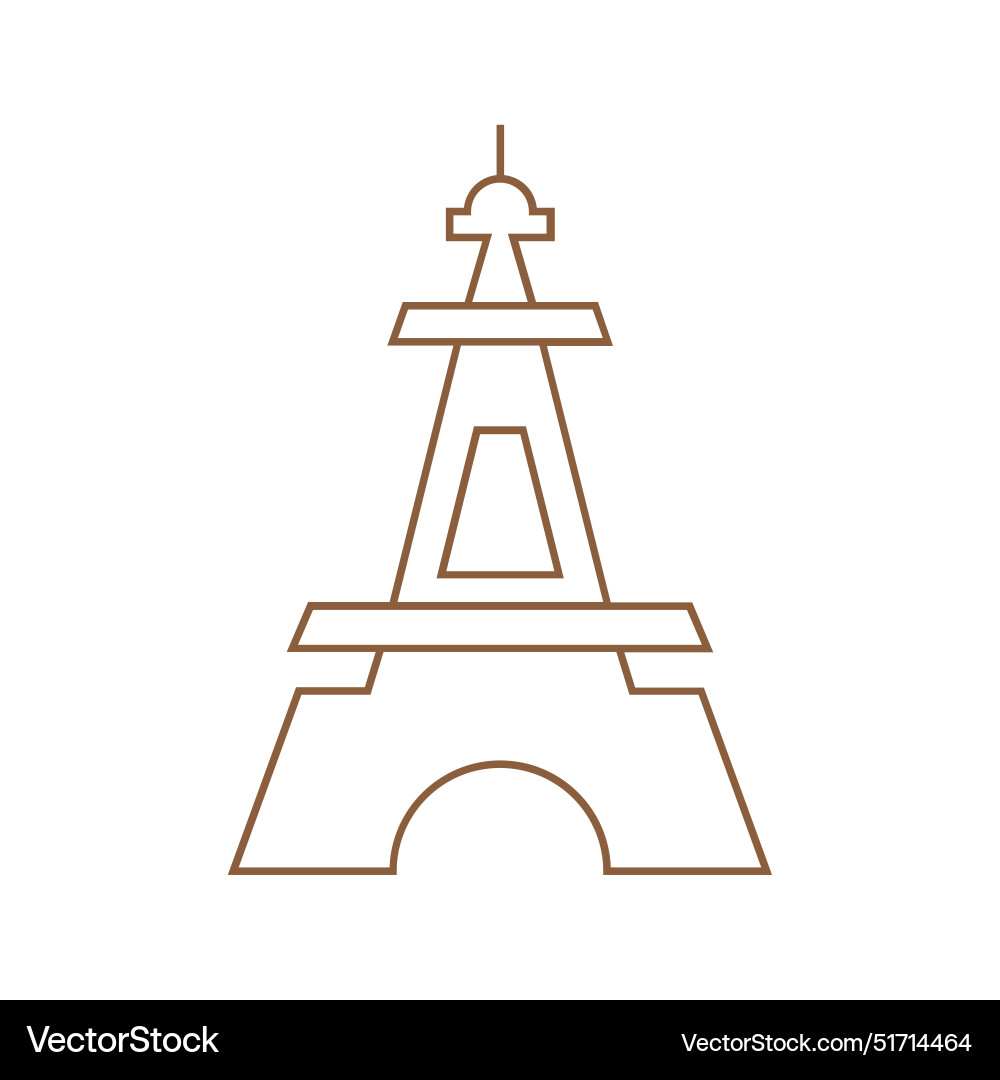 Eiffel tower logo Royalty Free Vector Image - VectorStock
