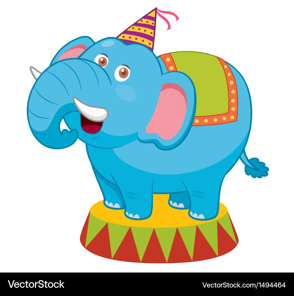 Elephant circus Royalty Free Vector Image - VectorStock