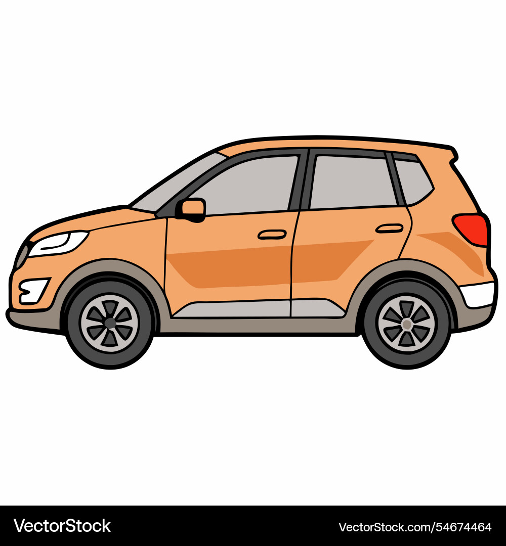 Hyundai car flat design Royalty Free Vector Image