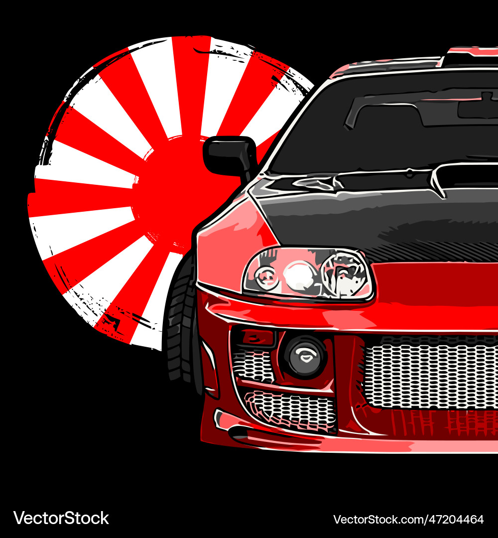 Jdm car template for design needs Royalty Free Vector Image