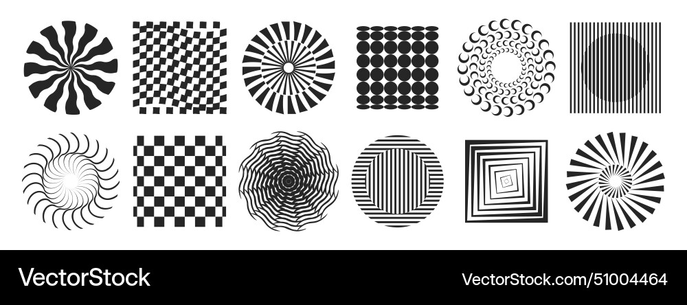 Optical geometric shape with motion effect Vector Image