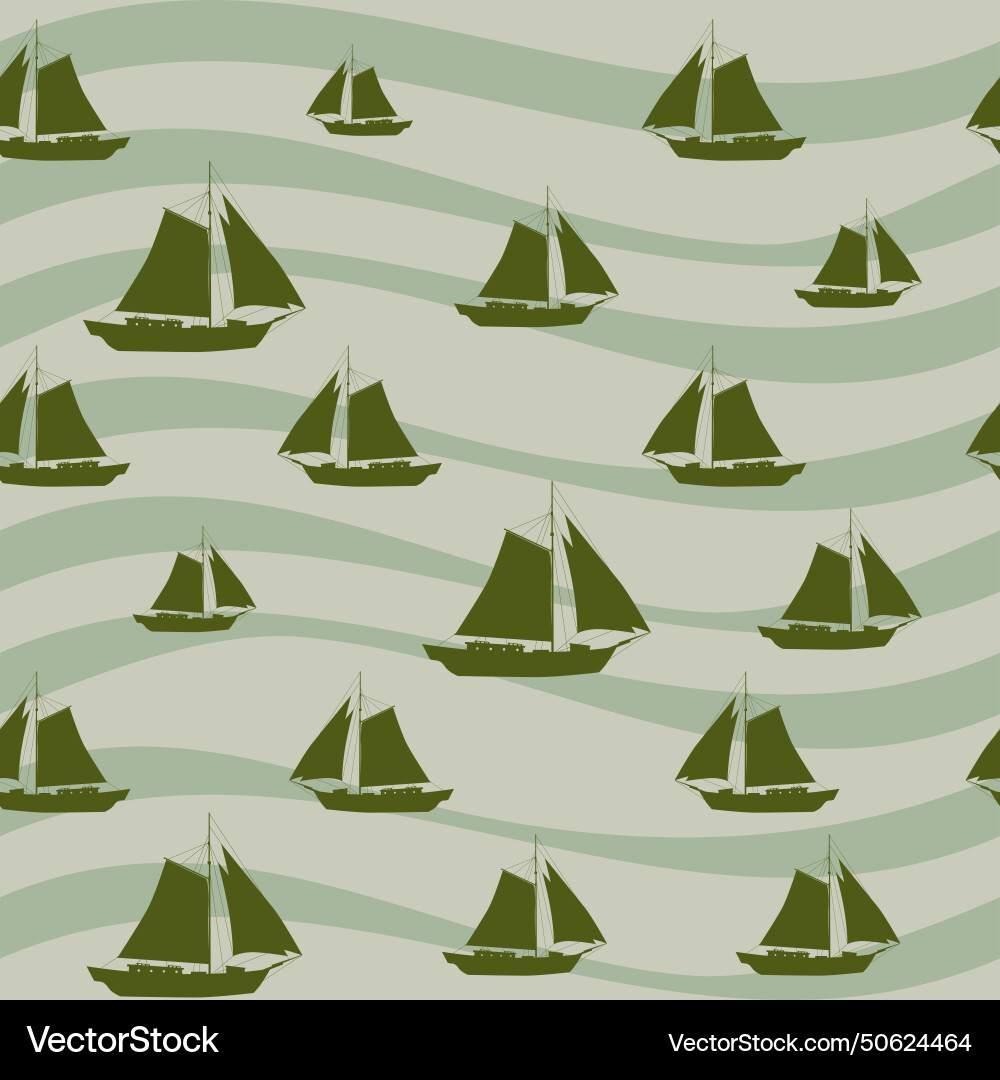 Ship seamless pattern Royalty Free Vector Image