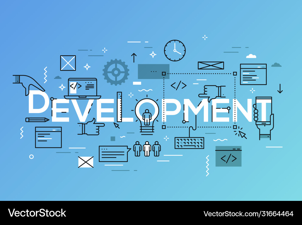 Thin line concept Royalty Free Vector Image - VectorStock