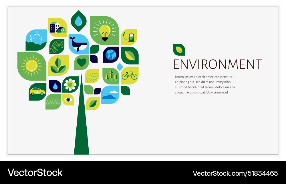 Environmental concept design happy earth day Vector Image