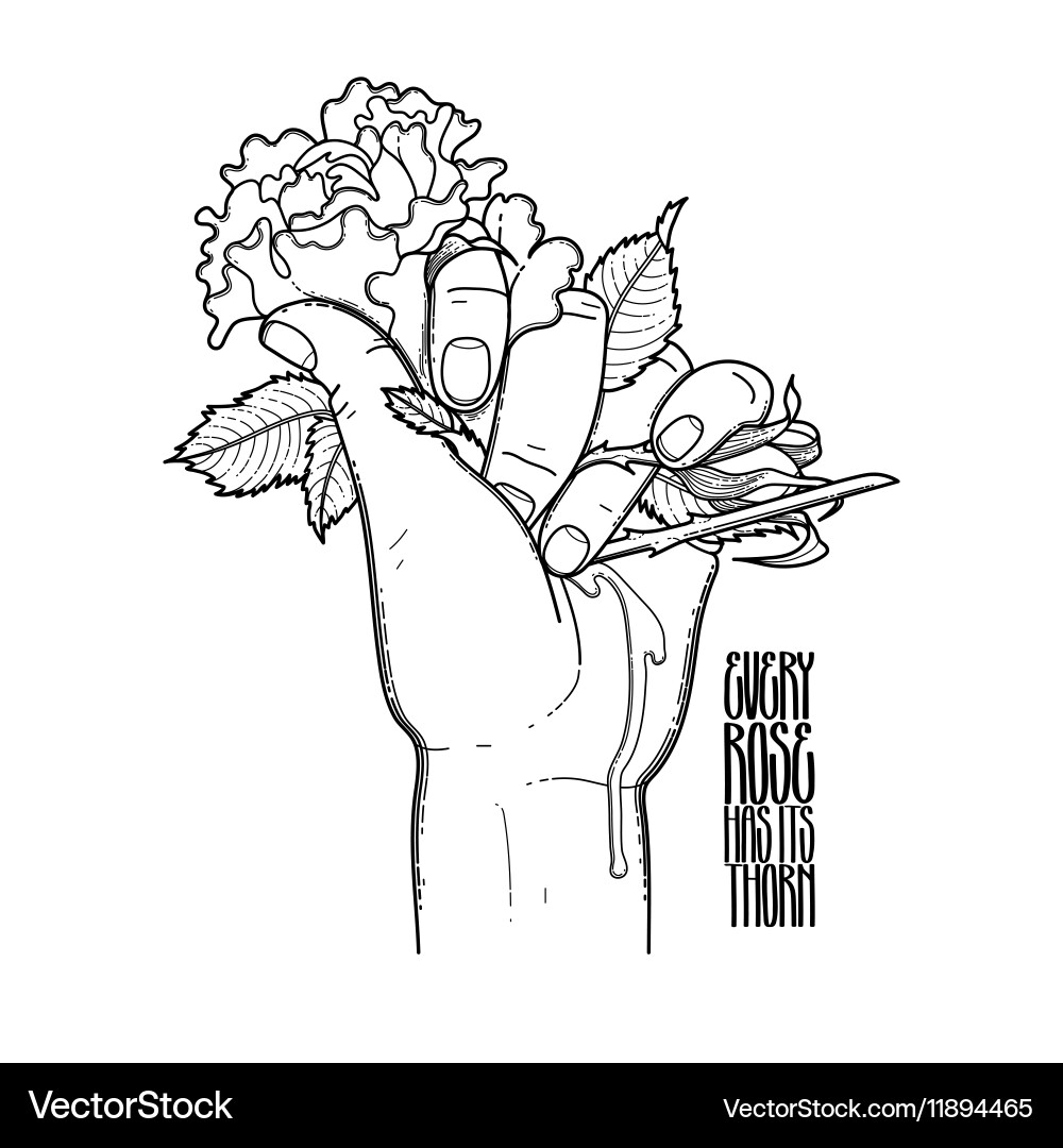 Bleeding Rose In Hand