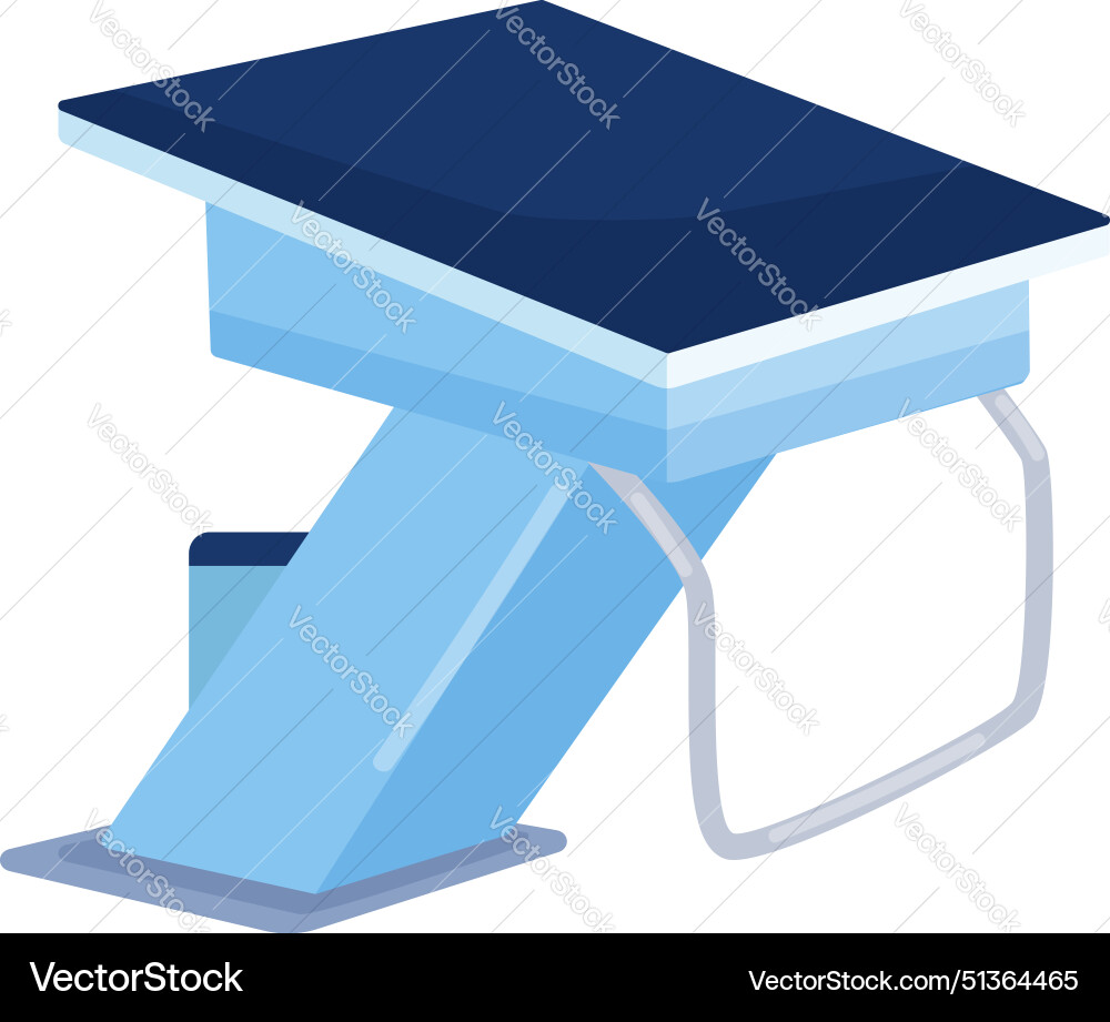Isometric education concept with graduation cap Vector Image