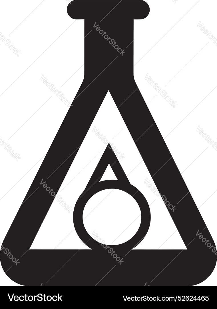 Laboratory luxuries erlenmeyer bottle graphics Vector Image