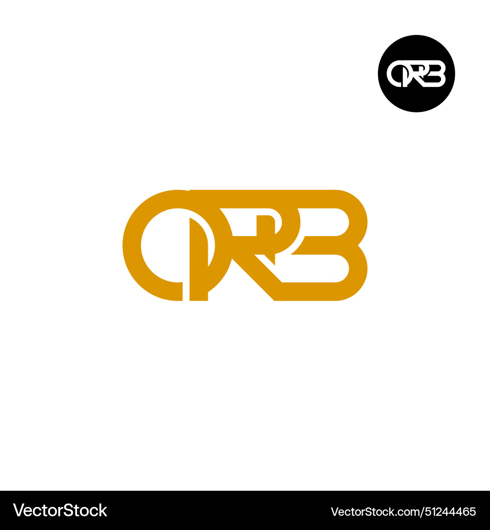 Letter orb monogram logo design Royalty Free Vector Image