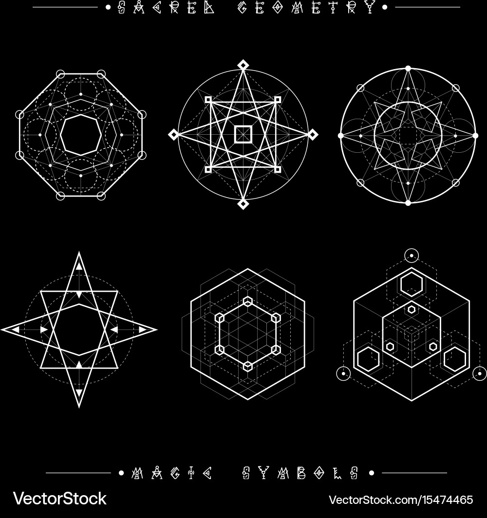 Sacred Geometry Symbols Royalty Free Vector Image