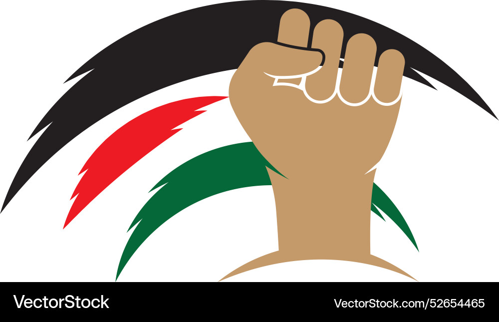 Save palestine logo free gaza design Royalty Free Vector