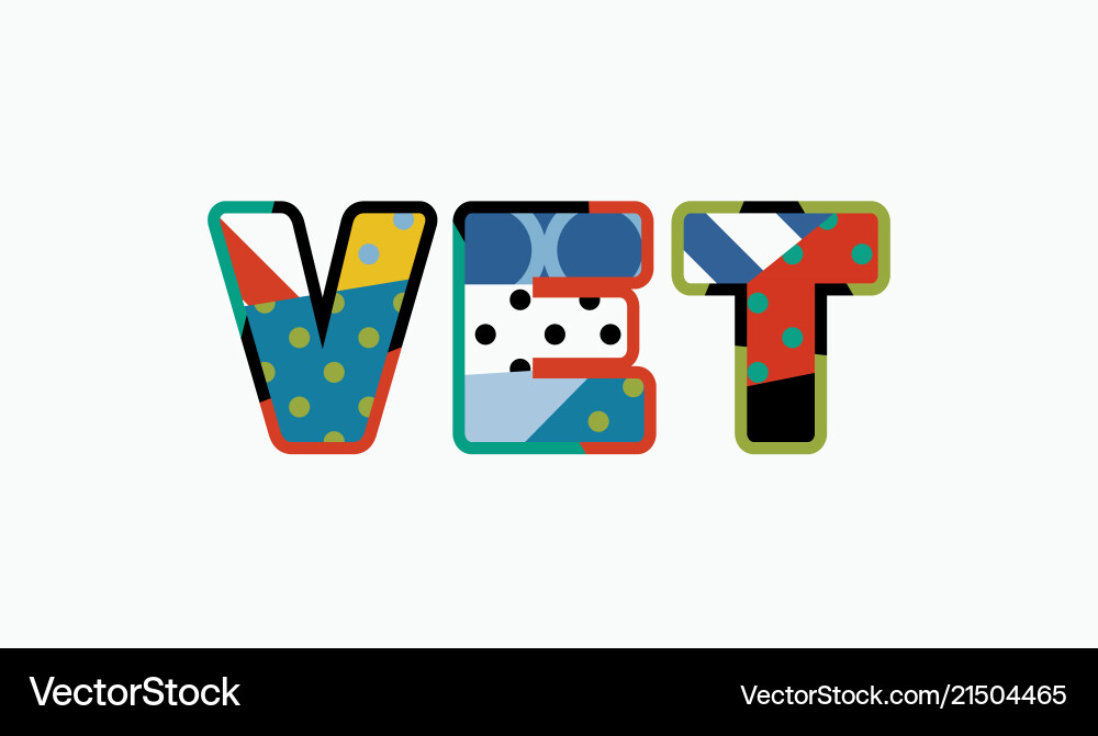 Vet concept word art Royalty Free Vector Image