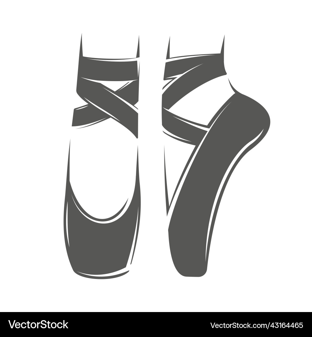 Vintage ballet shoes Royalty Free Vector Image