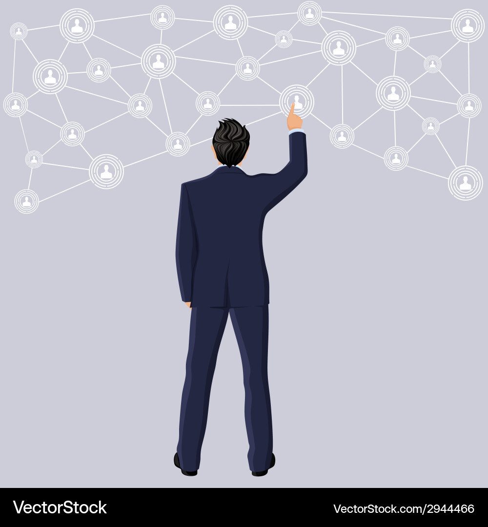 Businessman back view Royalty Free Vector Image