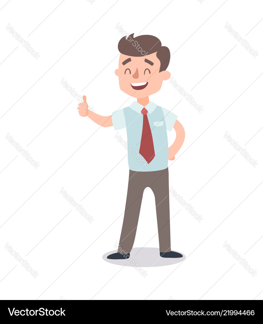 Businessman character set animate male Royalty Free Vector