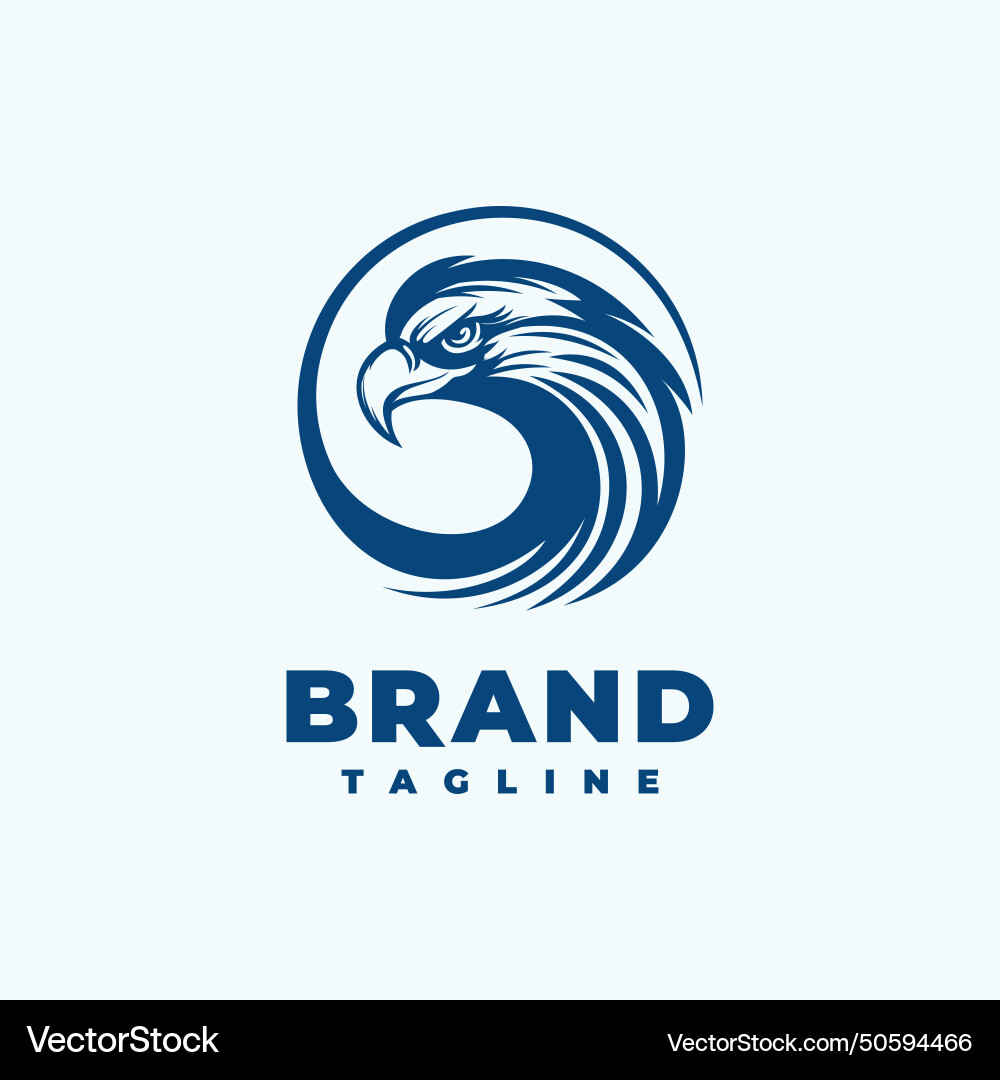 Circle eagle logo design template Royalty Free Vector Image