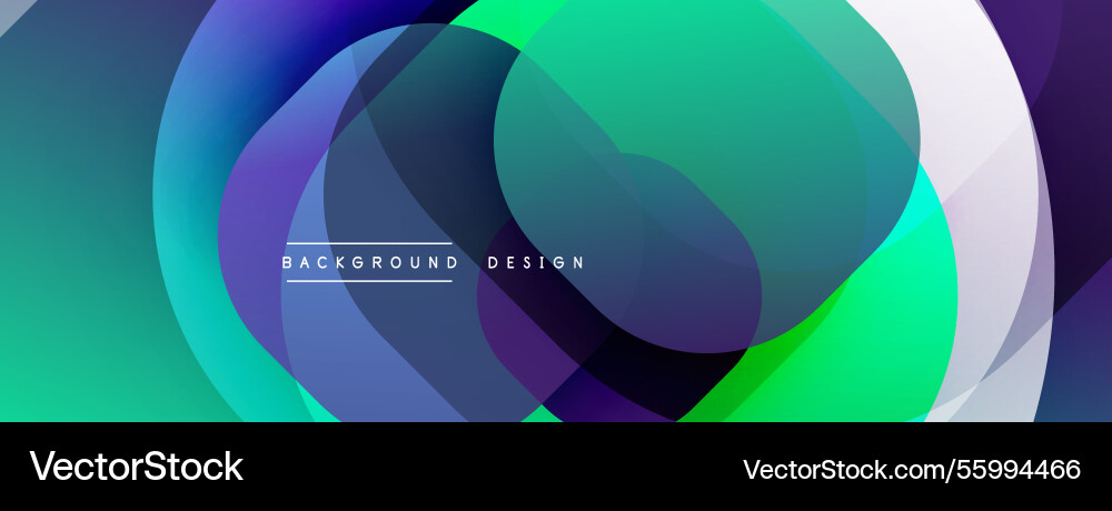 Circular abstract design with overlapping Vector Image