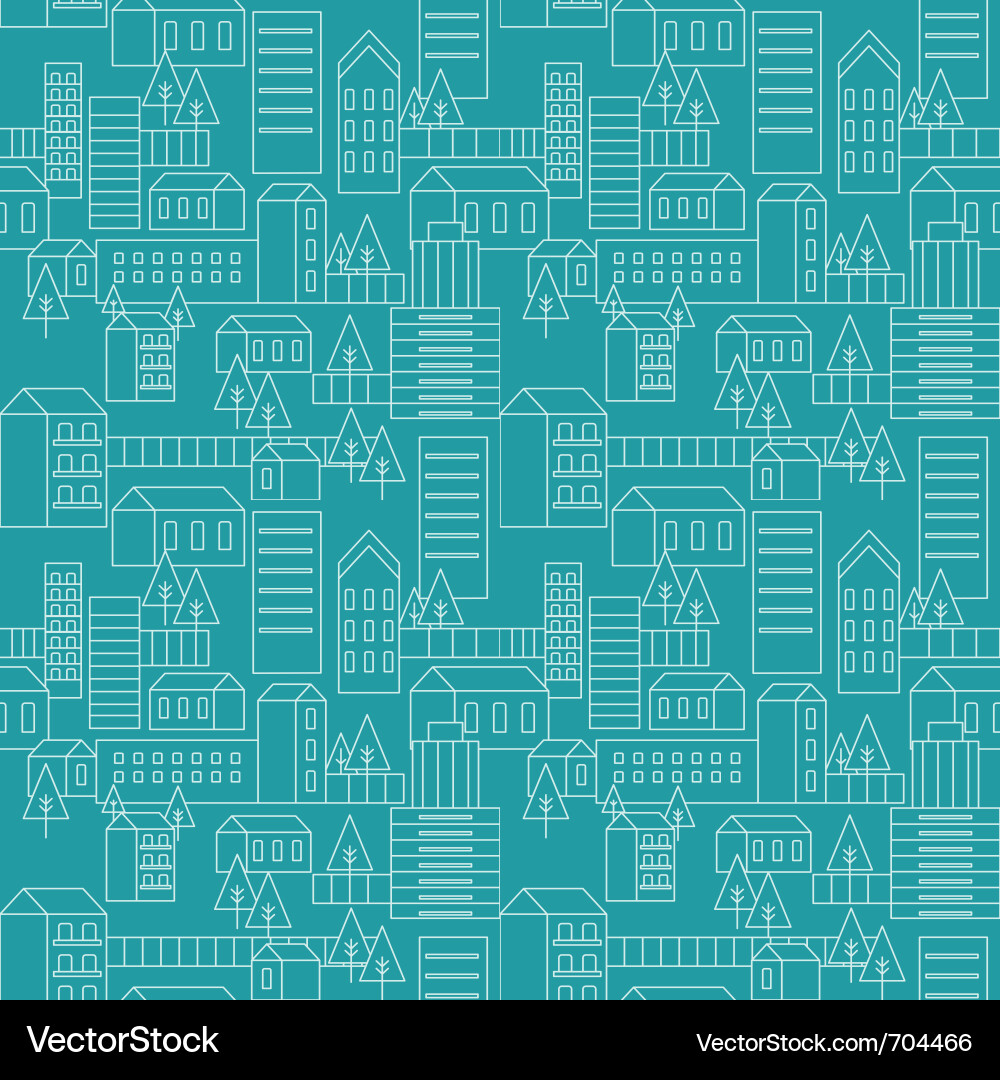 Cityscape Pattern Royalty Free Vector Image - VectorStock