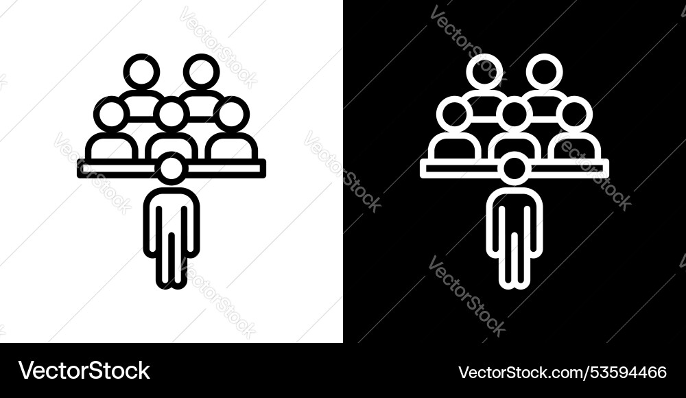Committee thin line icon set Royalty Free Vector Image