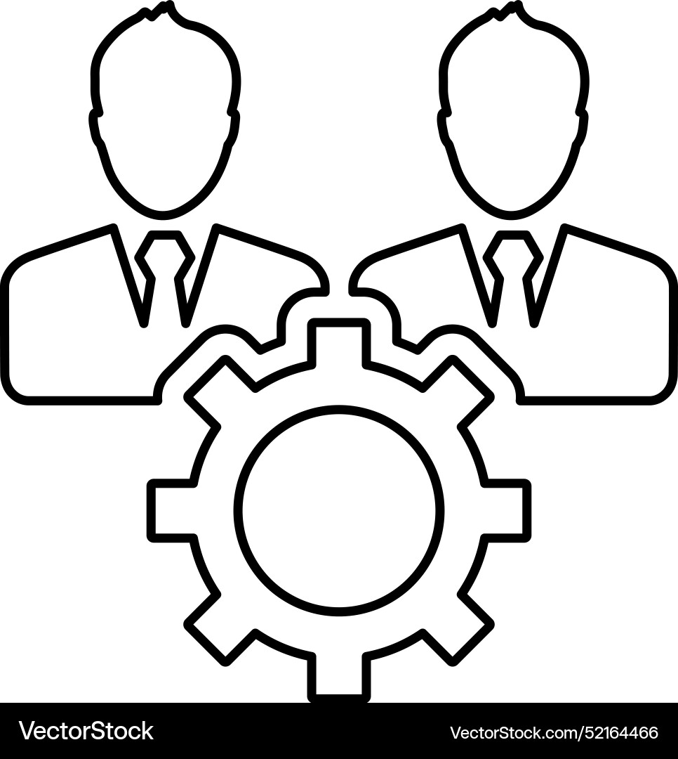 Employee management icon outline Royalty Free Vector Image