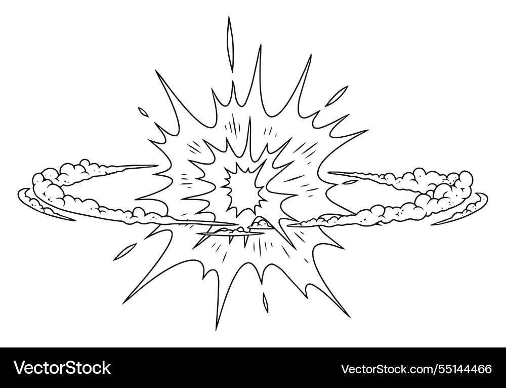 Explosion with Shockwave & Smoke Royalty Free Vector