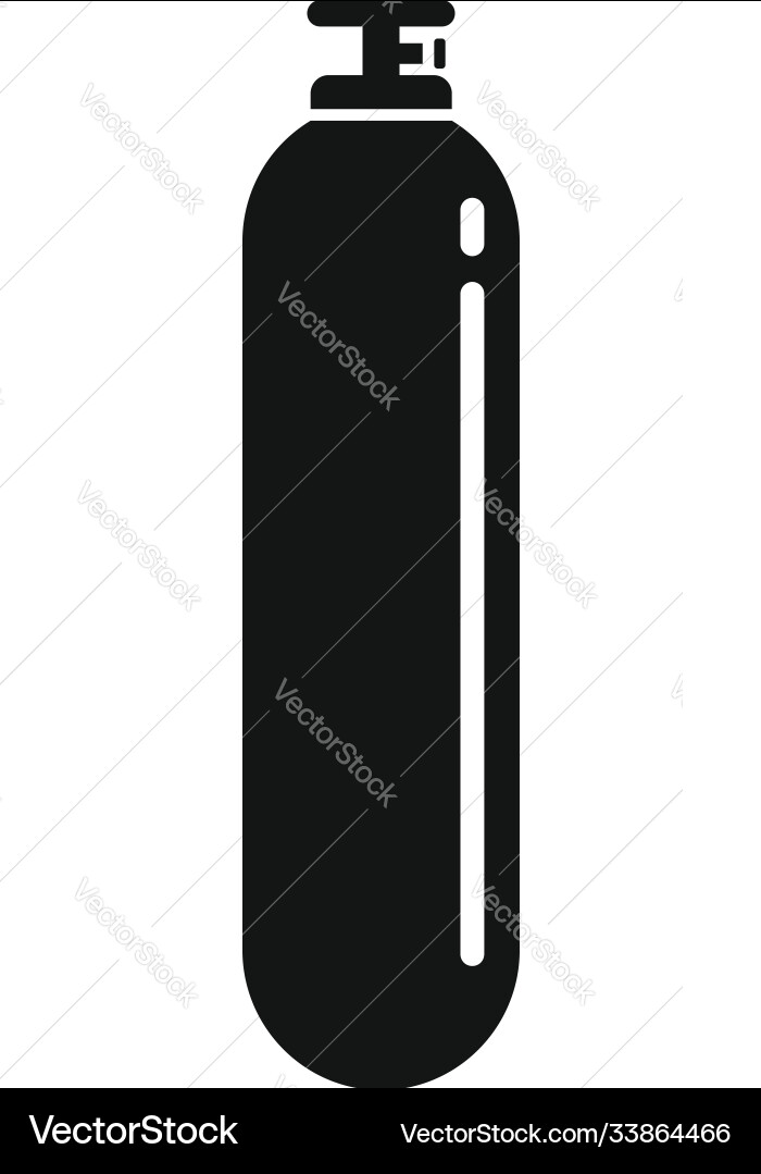 Gas cylinder oxygen icon simple style Royalty Free Vector