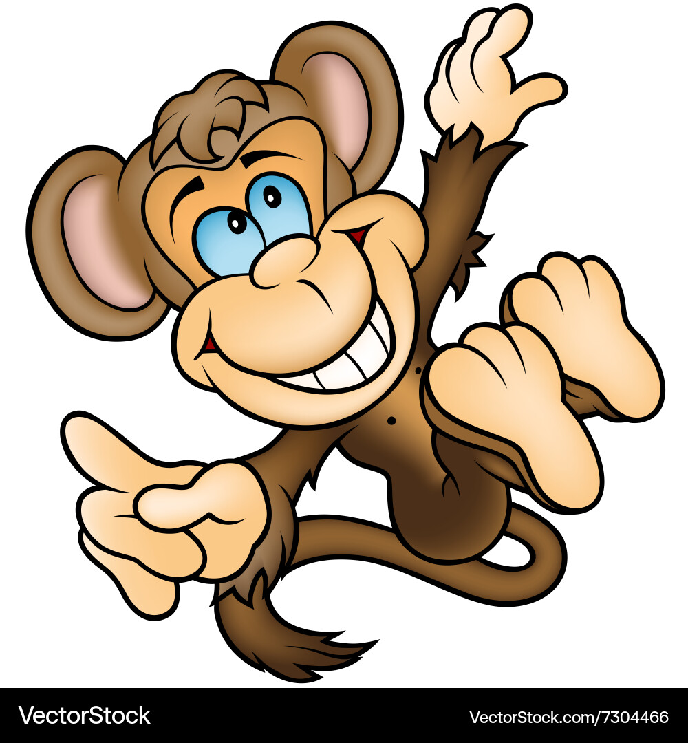 Happy monkey Royalty Free Vector Image - VectorStock