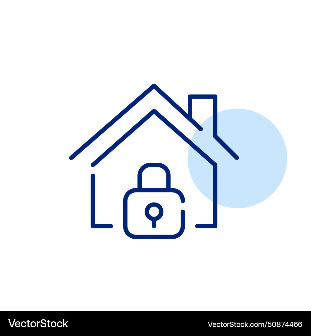 House and lock secure residence protected Vector Image