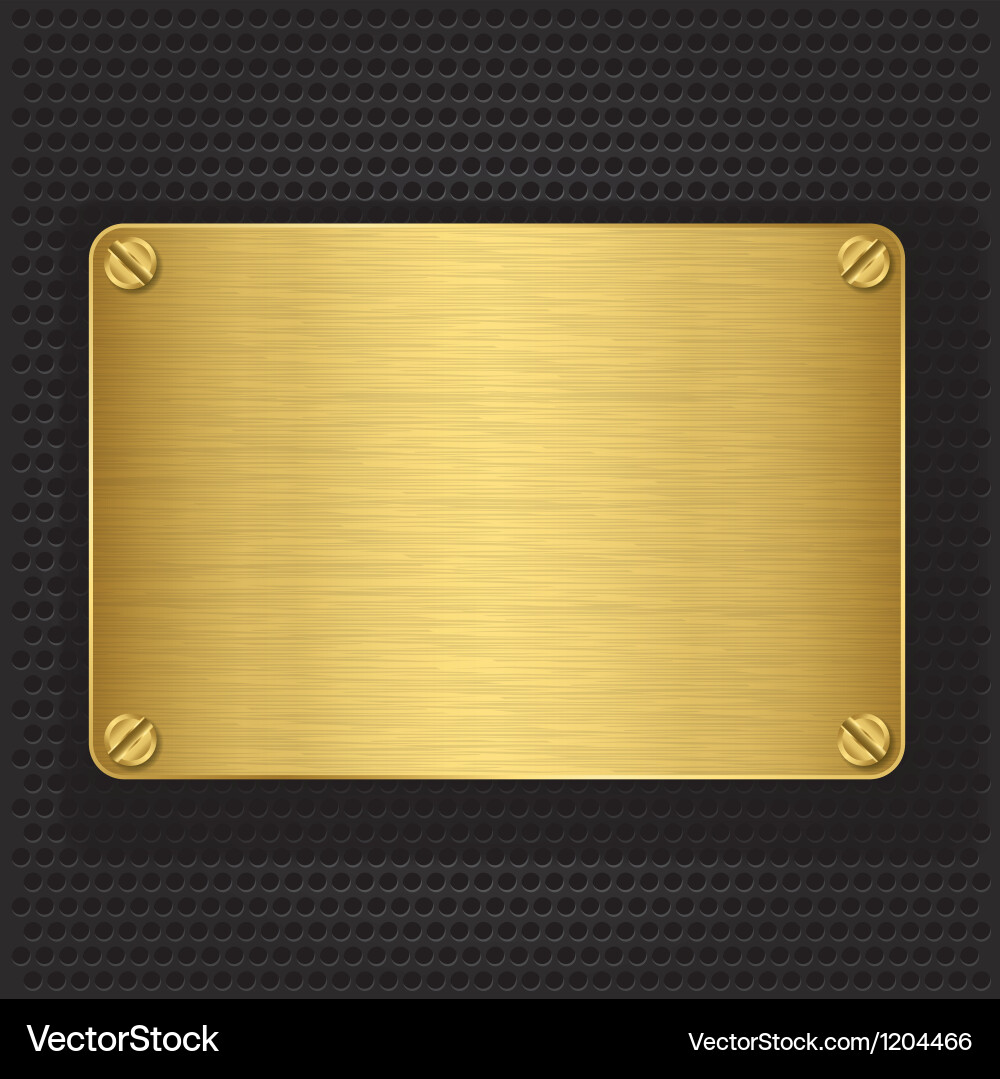Metallic Plate with Screw Pattern Royalty Free Vector Image