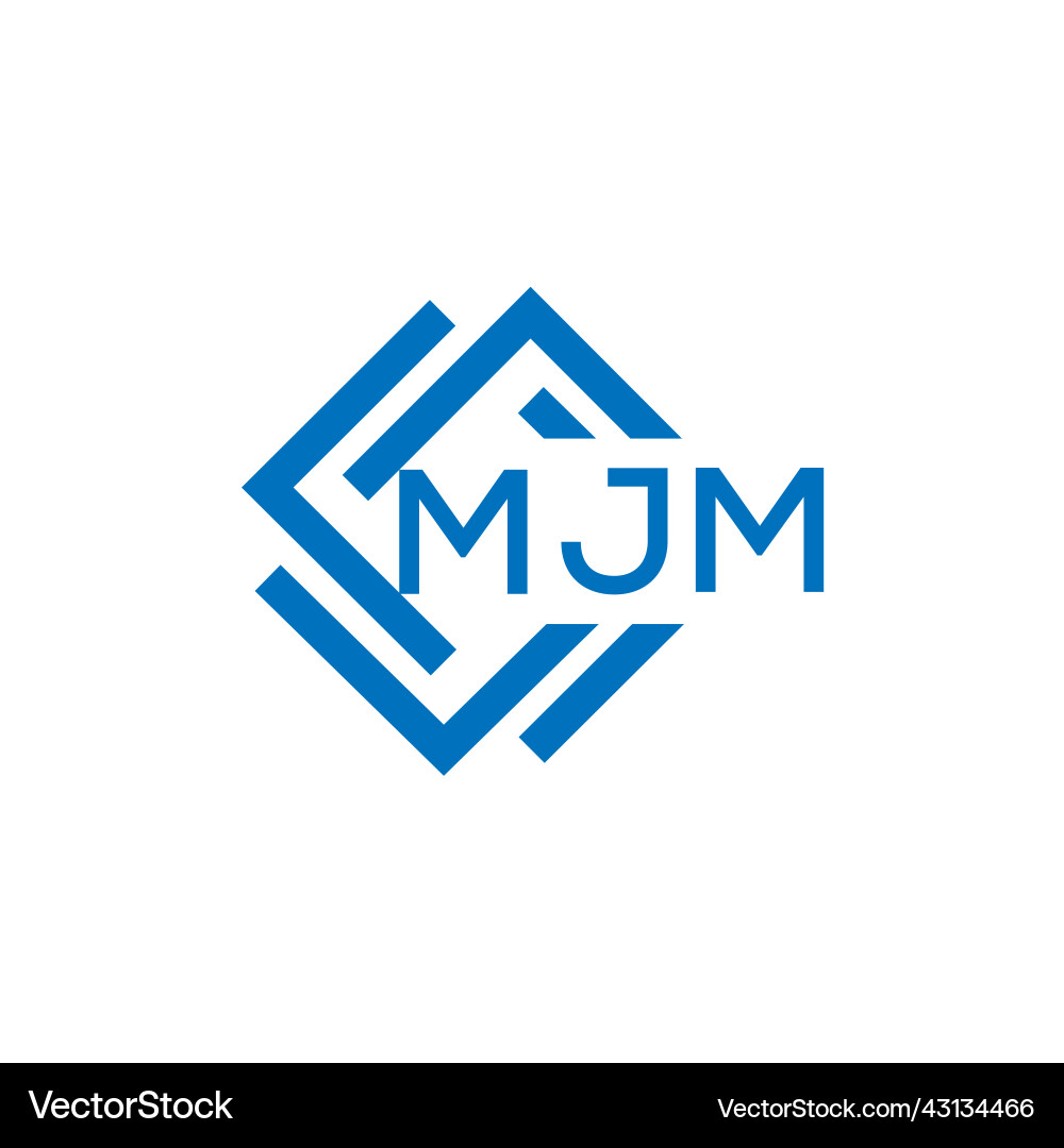 Mjm letter logo design on white background Vector Image