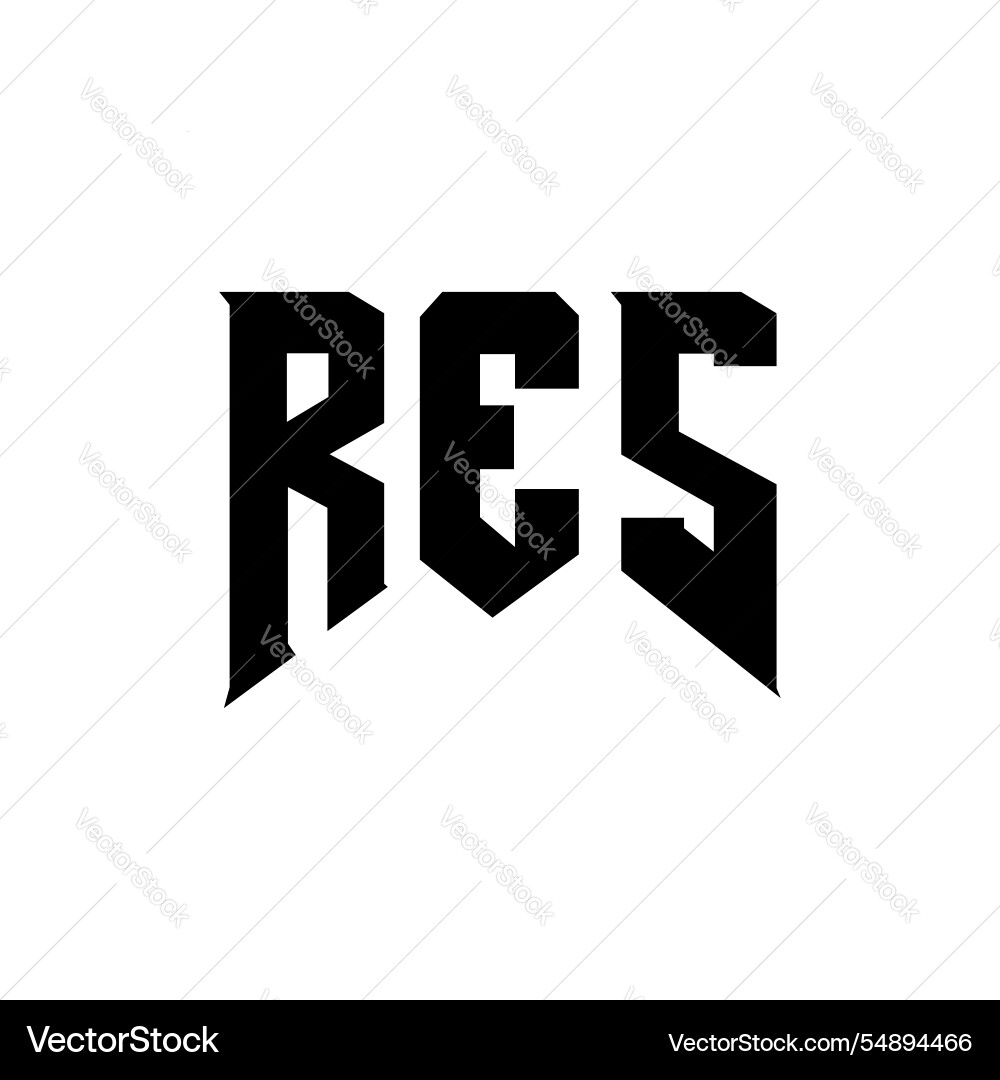 Res letter logo design for technology company Vector Image