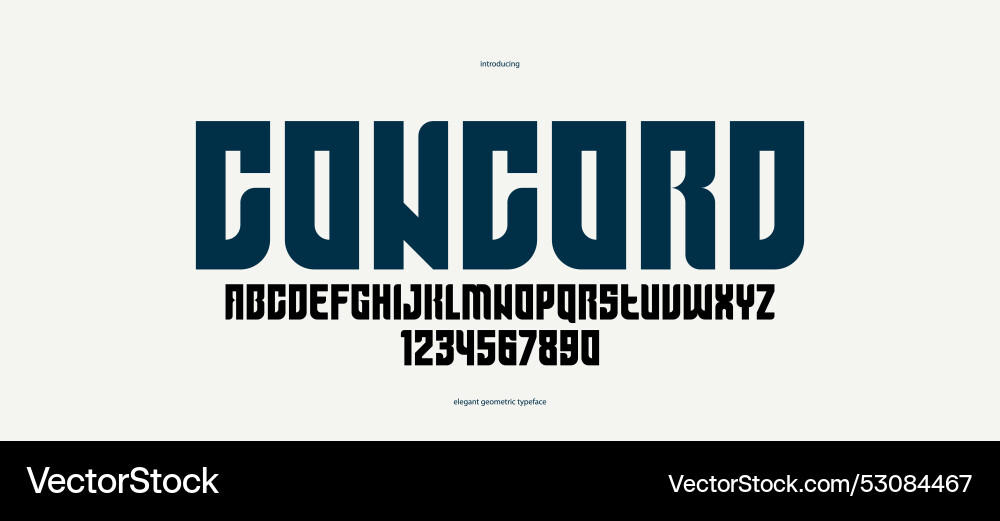 Bold simple sans serif elegant display font Vector Image