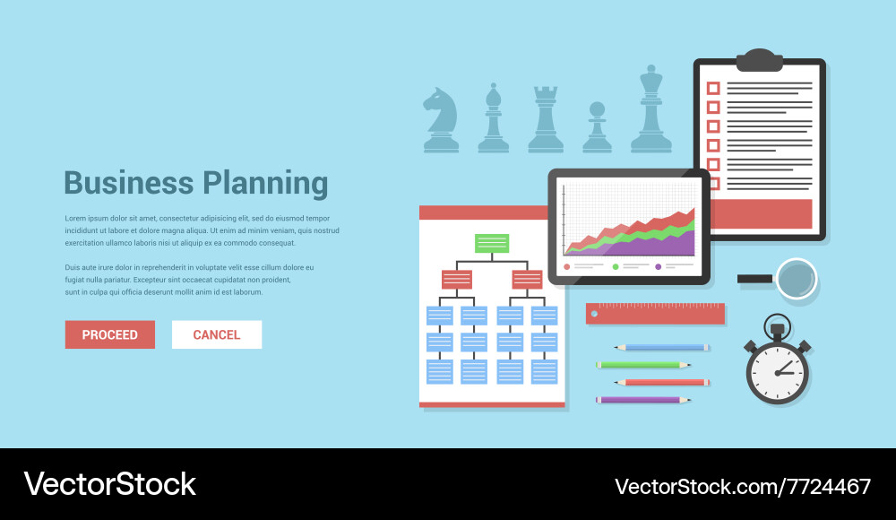 Business planning Royalty Free Vector Image - VectorStock