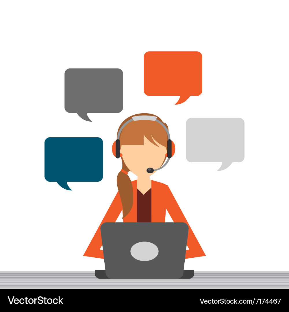 Call center design Royalty Free Vector Image - VectorStock