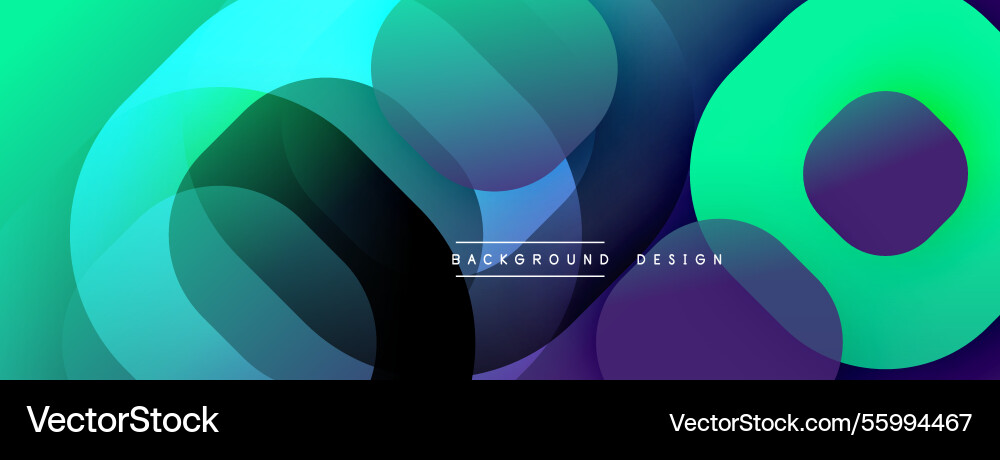 Circular abstract design with overlapping Vector Image