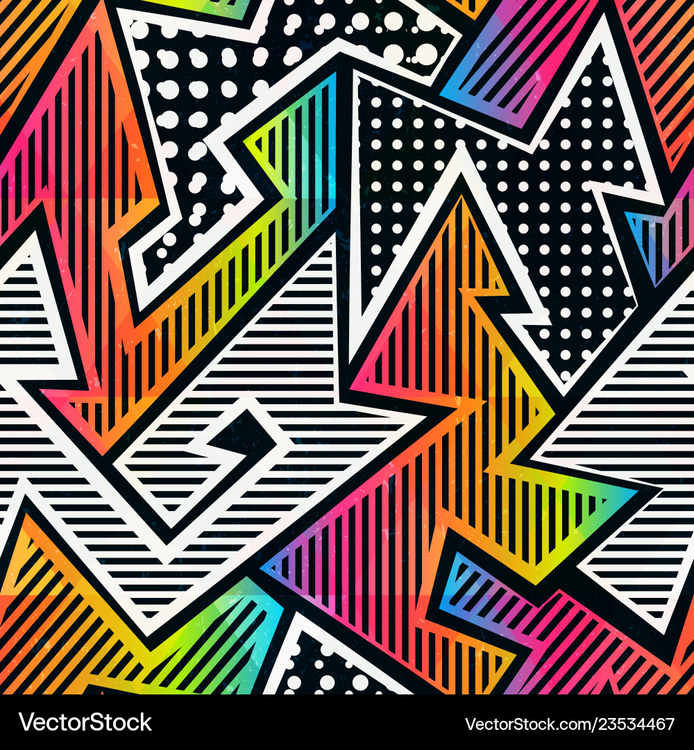 Colorful Graffiti Pattern Royalty Free Vector Image