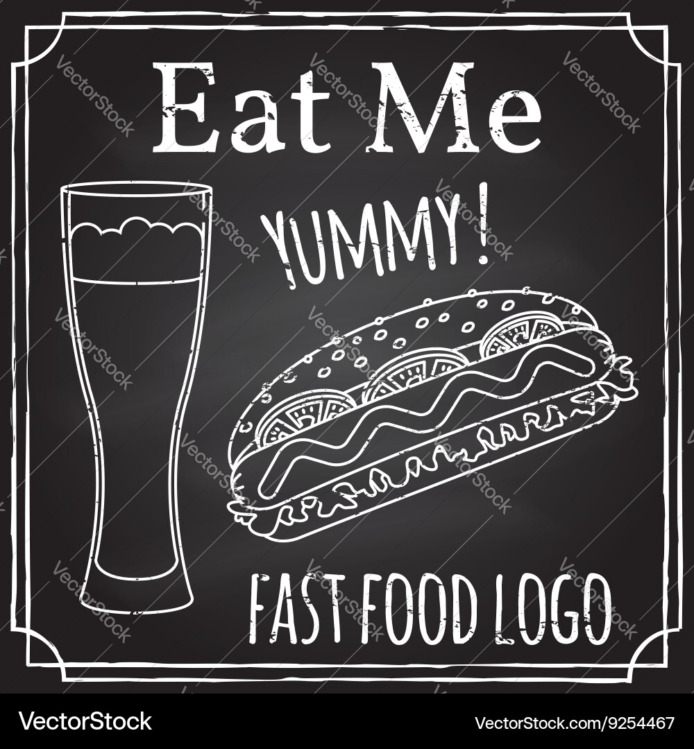 Eat me elements on the theme of restaurant Vector Image